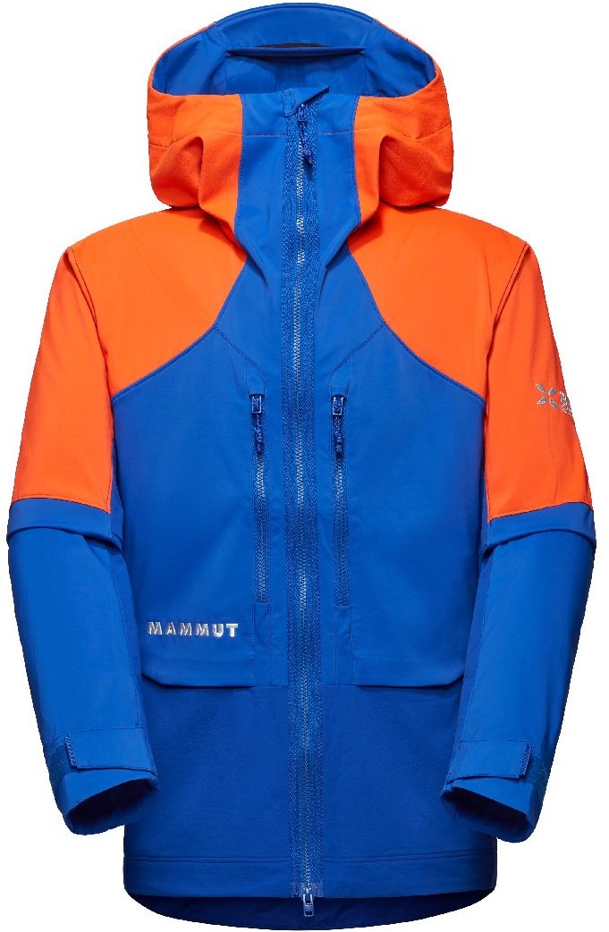 Mammut Eiger Nordwand Pro SO Hooded Jacket M - Eiger Blue/Eiger Orange ...