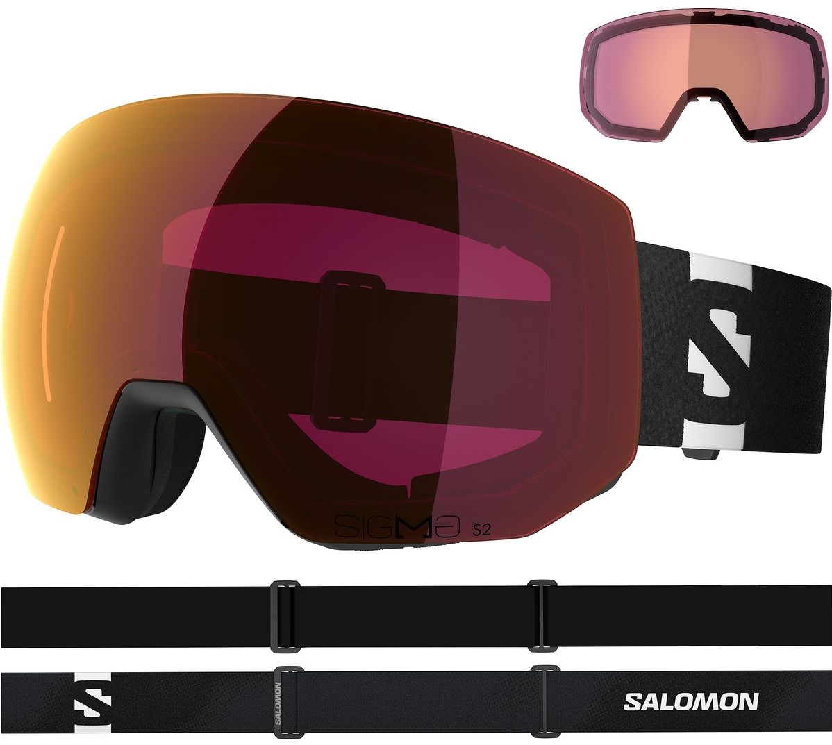 Salomon Radium Pro Sigma+ - Black/Sigma Poppy Red + Sigma Light Blue ...